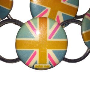 Peter Max | Jewelry | Rare Runway Peter Max Pastel British Flag Button ...